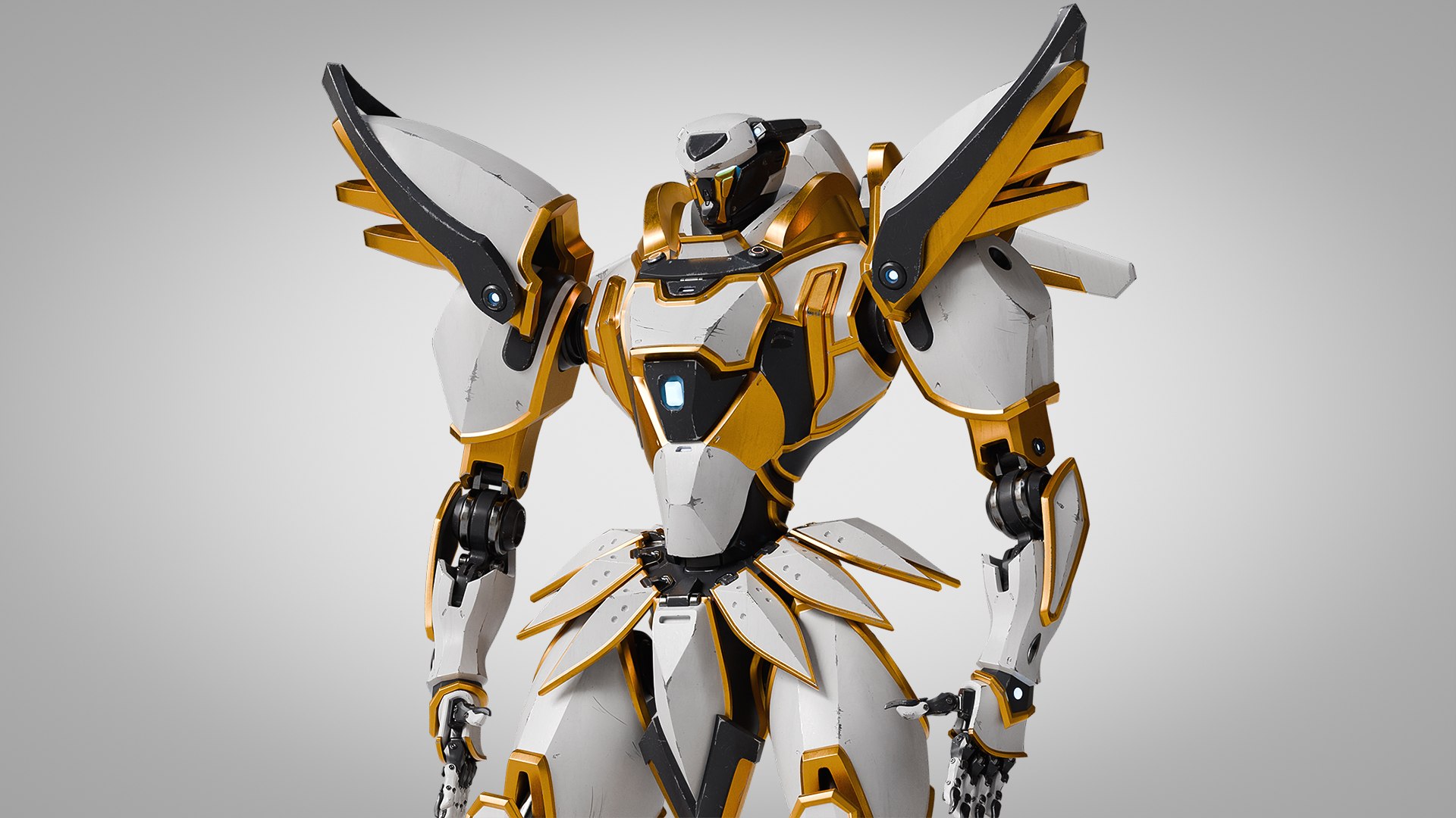 Mech White 3D Model - TurboSquid 2193732
