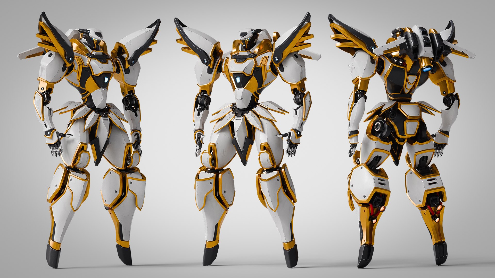 Mech White 3D Model - TurboSquid 2193732