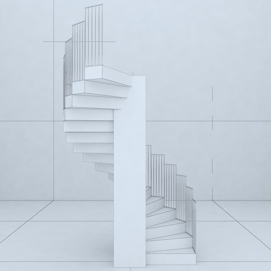 3d stairs architectural design