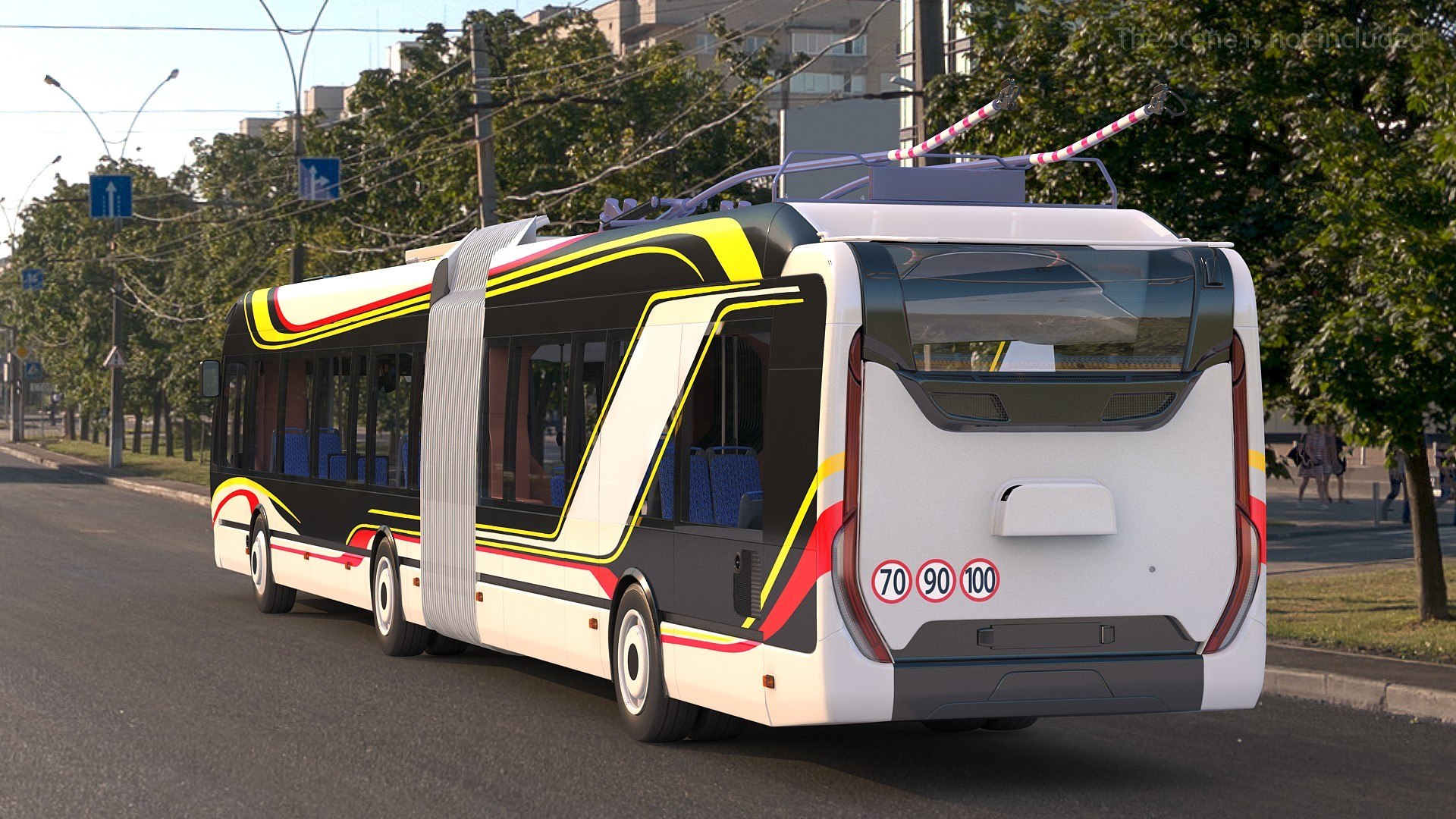 Free 3D electric hybrid trolleybus trolley - TurboSquid 1685568