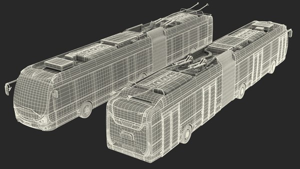Free 3D electric hybrid trolleybus trolley - TurboSquid 1685568