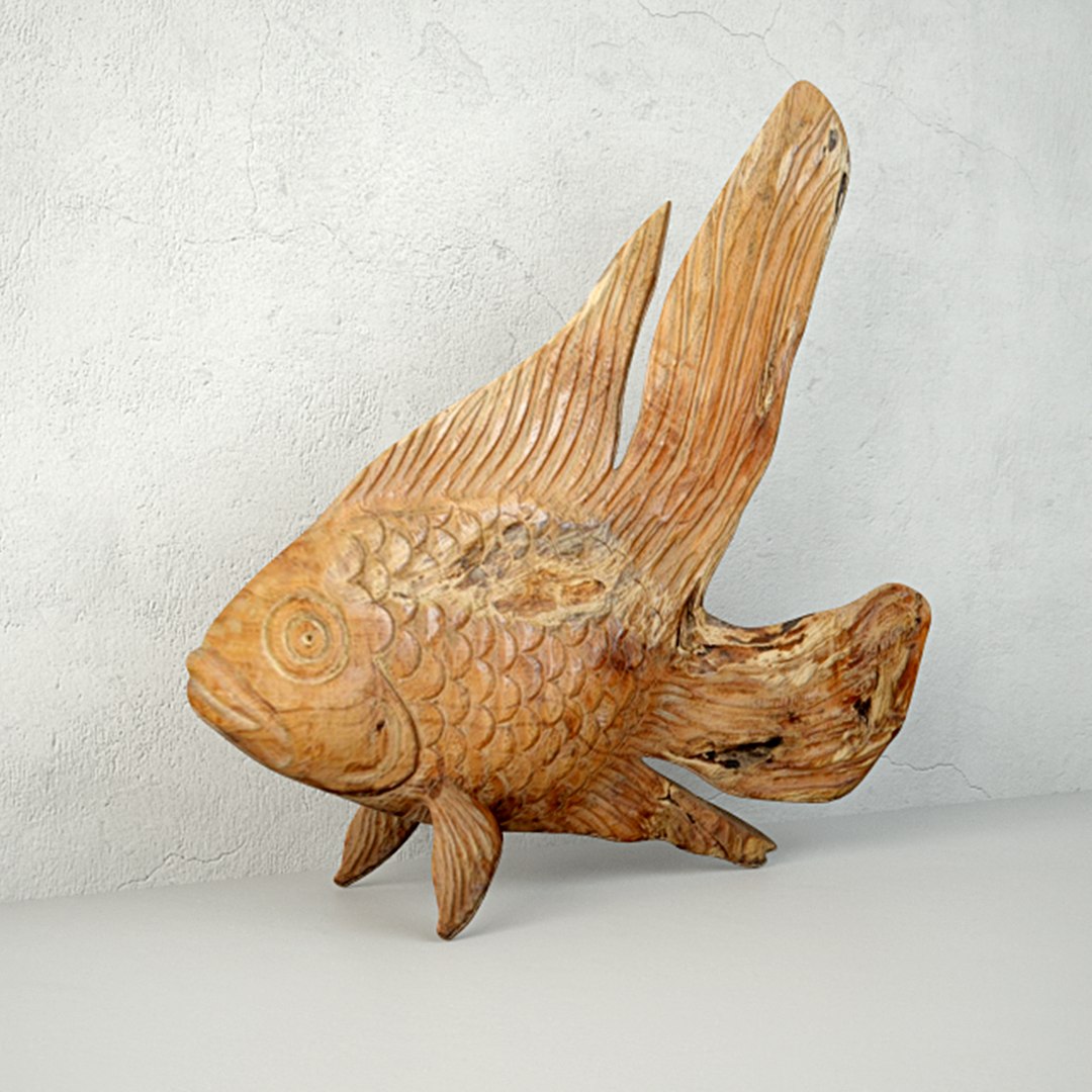Solda teak fish decor 3D model - TurboSquid 1204266