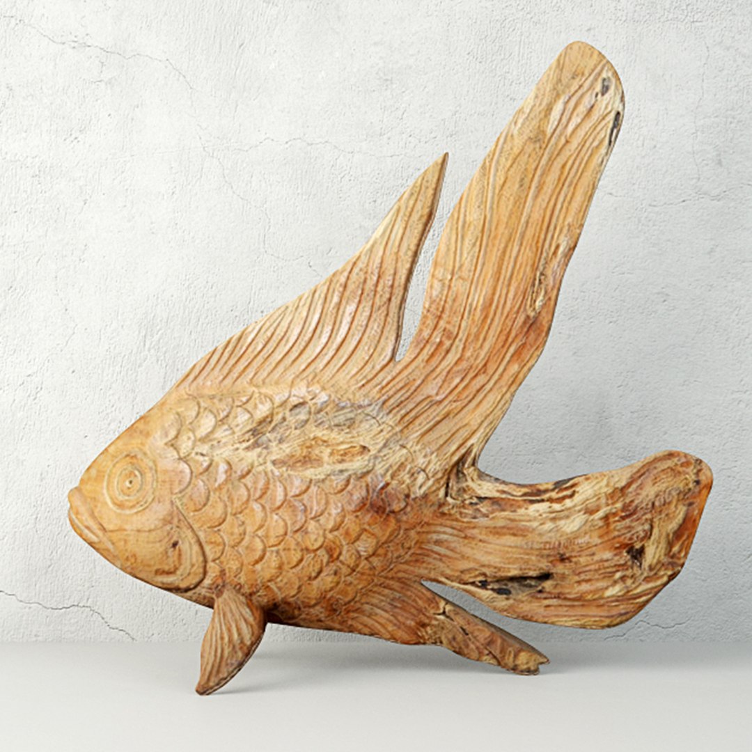 Solda teak fish decor 3D model - TurboSquid 1204266