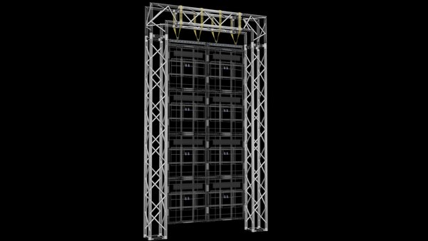 Led Screen Display Panel Monitor and Truss 3D model - TurboSquid 1989176