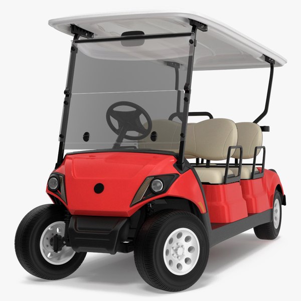 modelo 3d Coche eléctrico de cuatro plazas Yamaha Red Rigged para ...