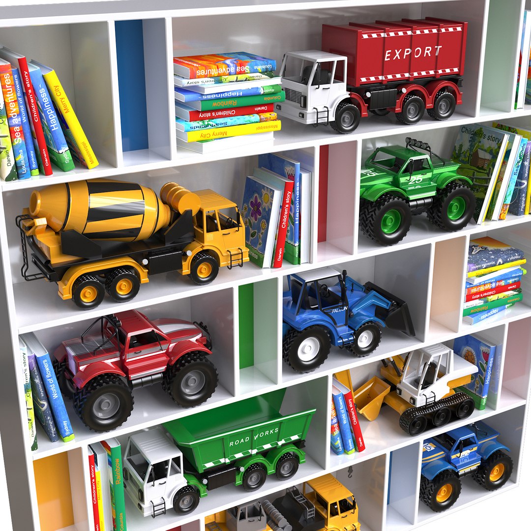 Cars And Books 3D - TurboSquid 1962739