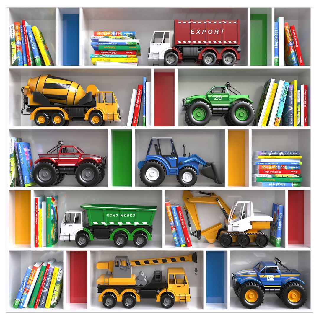 Cars And Books 3D - TurboSquid 1962739
