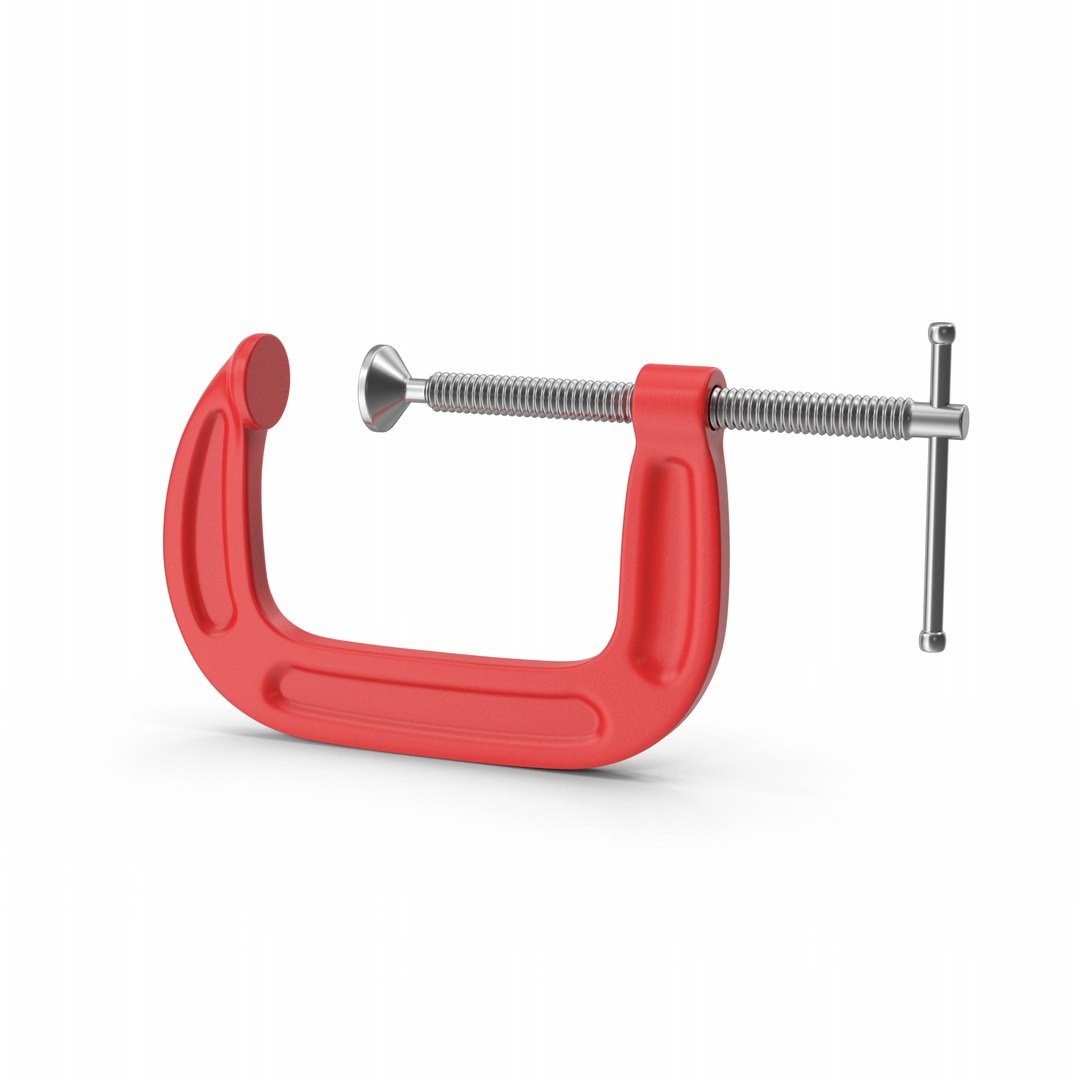 Red C-Clamp 3D Model - TurboSquid 2198403