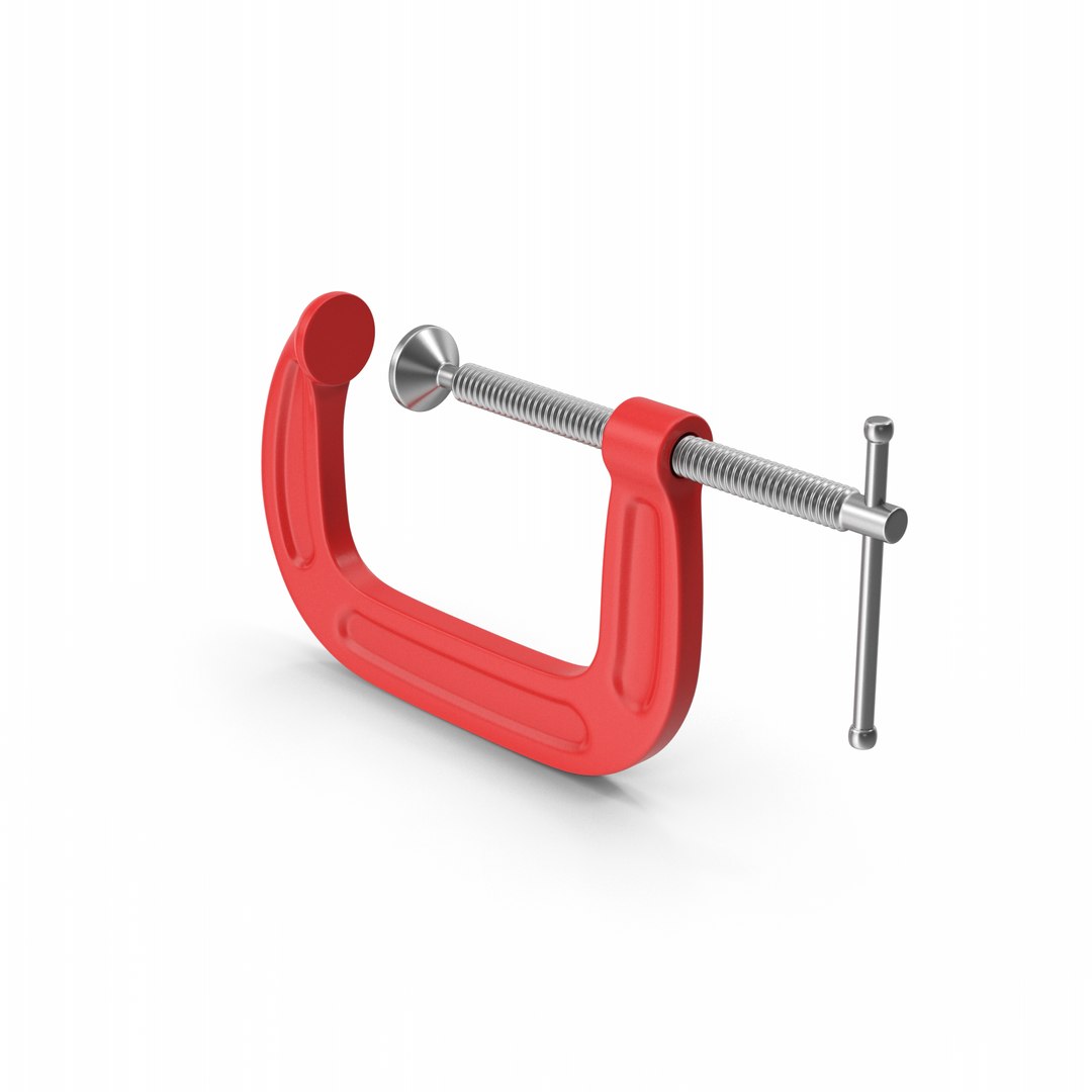 Red C-Clamp 3D Model - TurboSquid 2198403