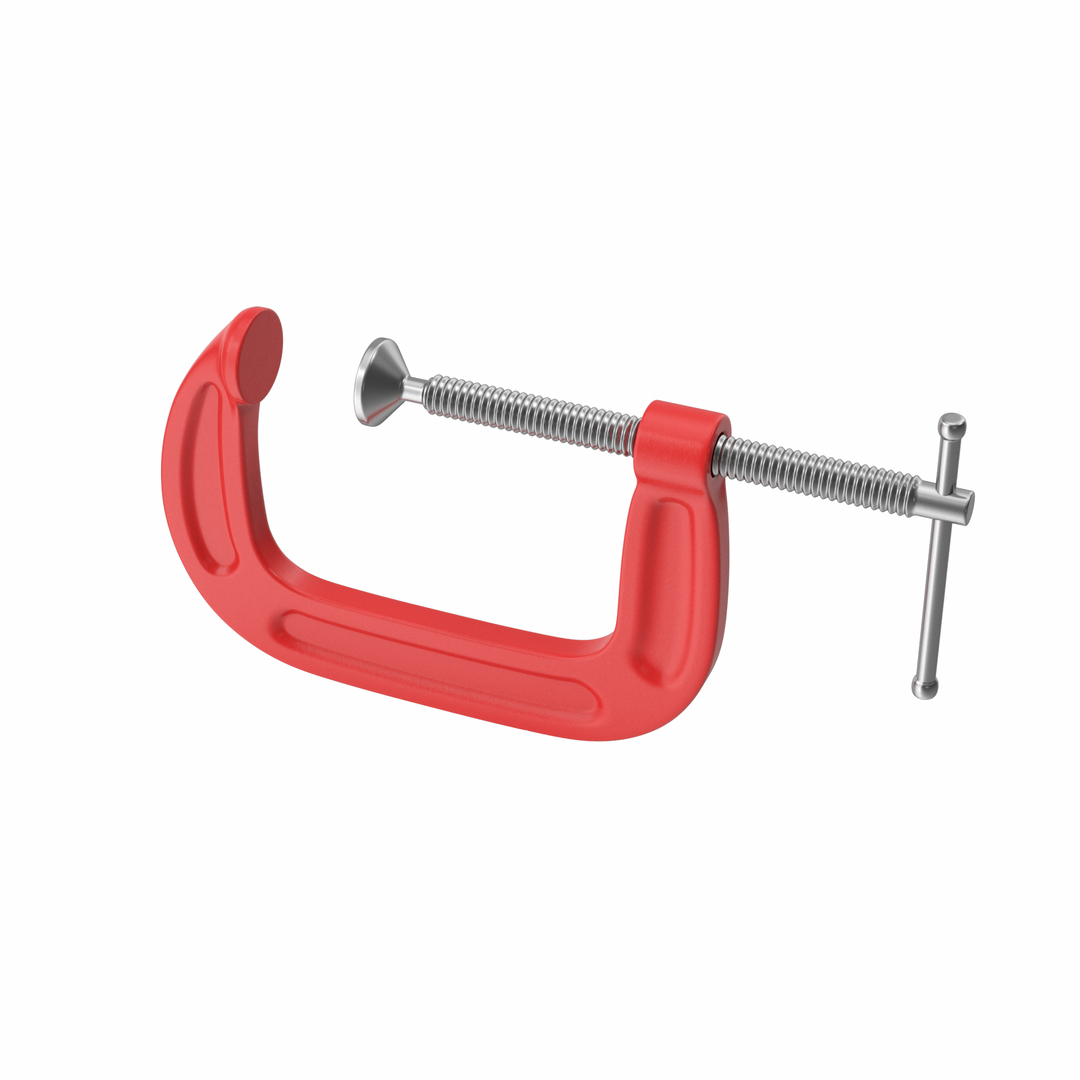 Red C-Clamp 3D Model - TurboSquid 2198403