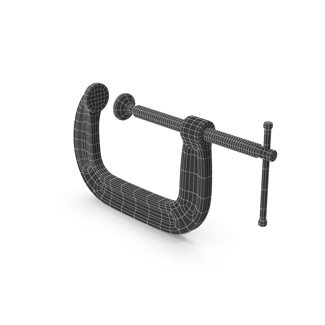 Red C-Clamp 3D Model - TurboSquid 2198403