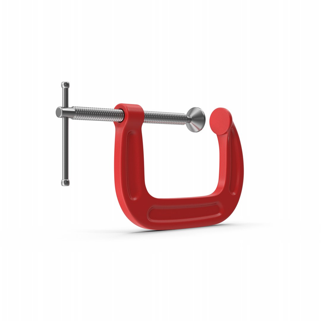 Red C-Clamp 3D Model - TurboSquid 2198403