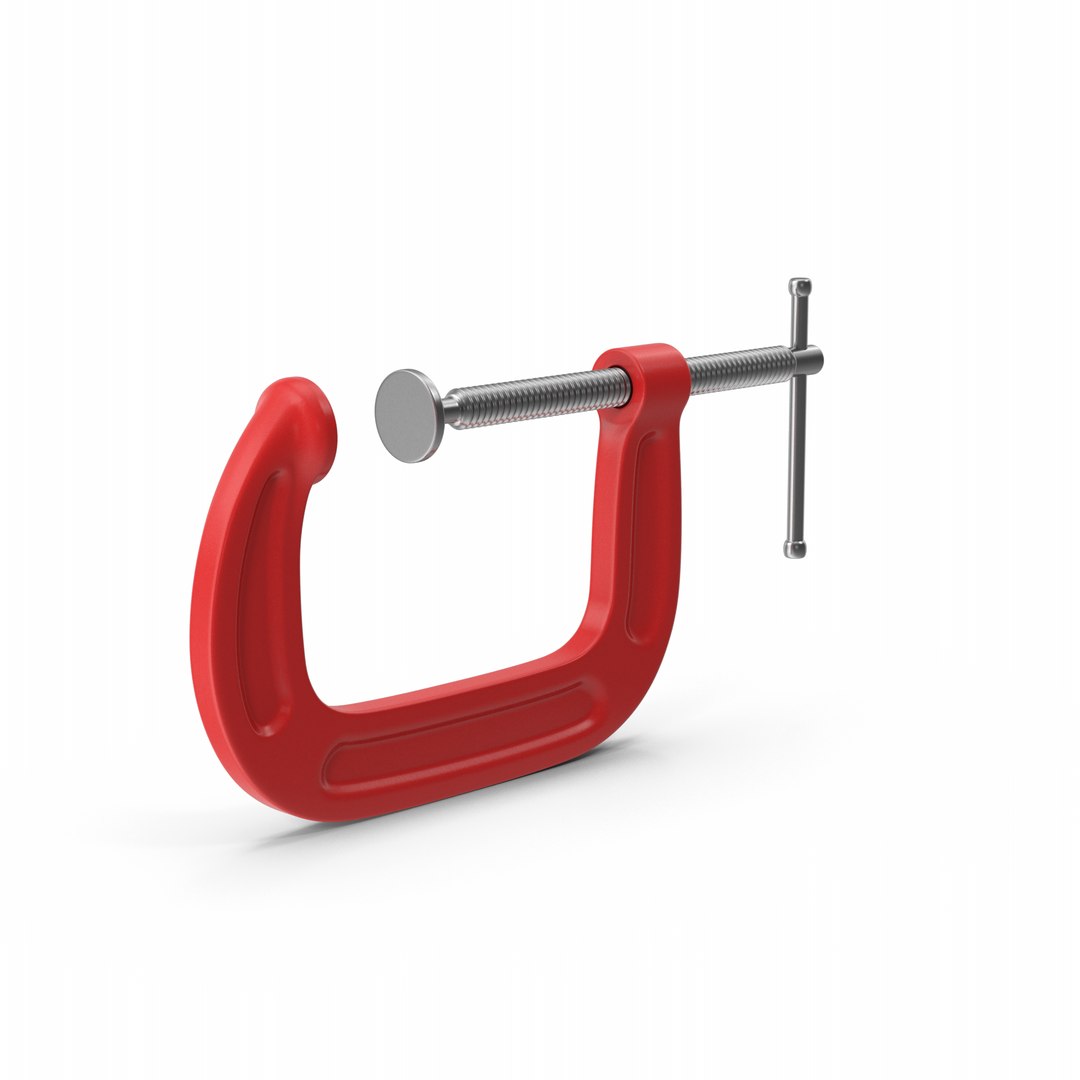 Red C-Clamp 3D Model - TurboSquid 2198403