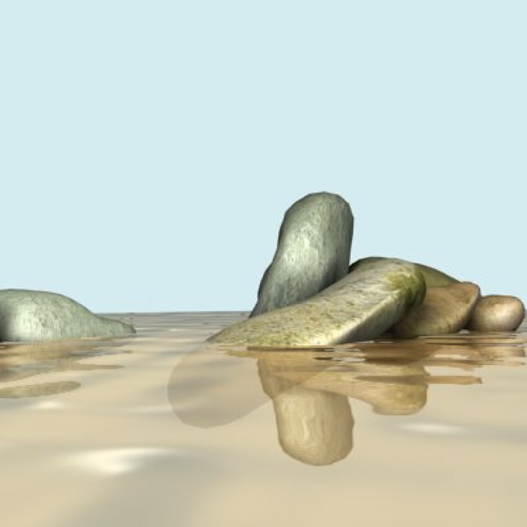 River Rocks 3d Model