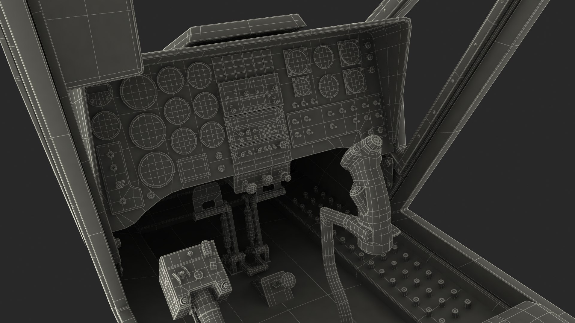 3D Synchropter Helicopter Cockpit - TurboSquid 1808183