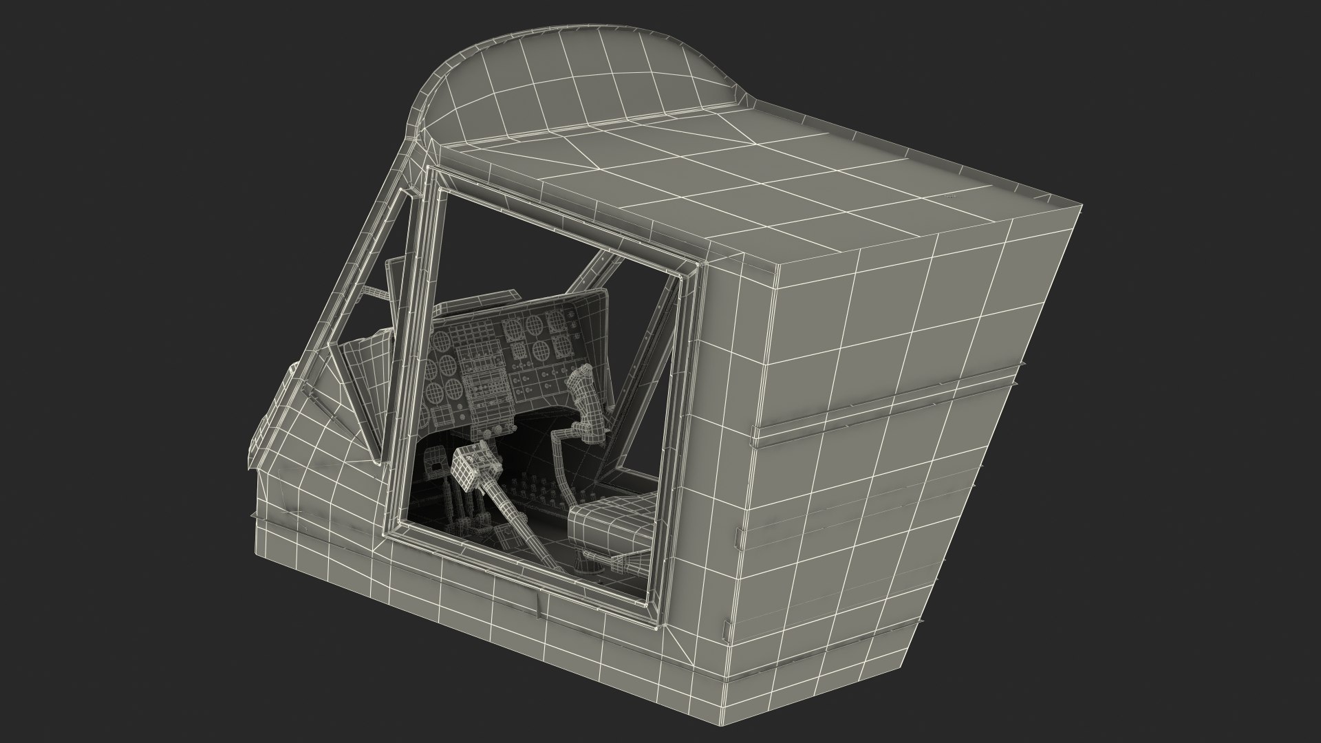 3D Synchropter Helicopter Cockpit - TurboSquid 1808183