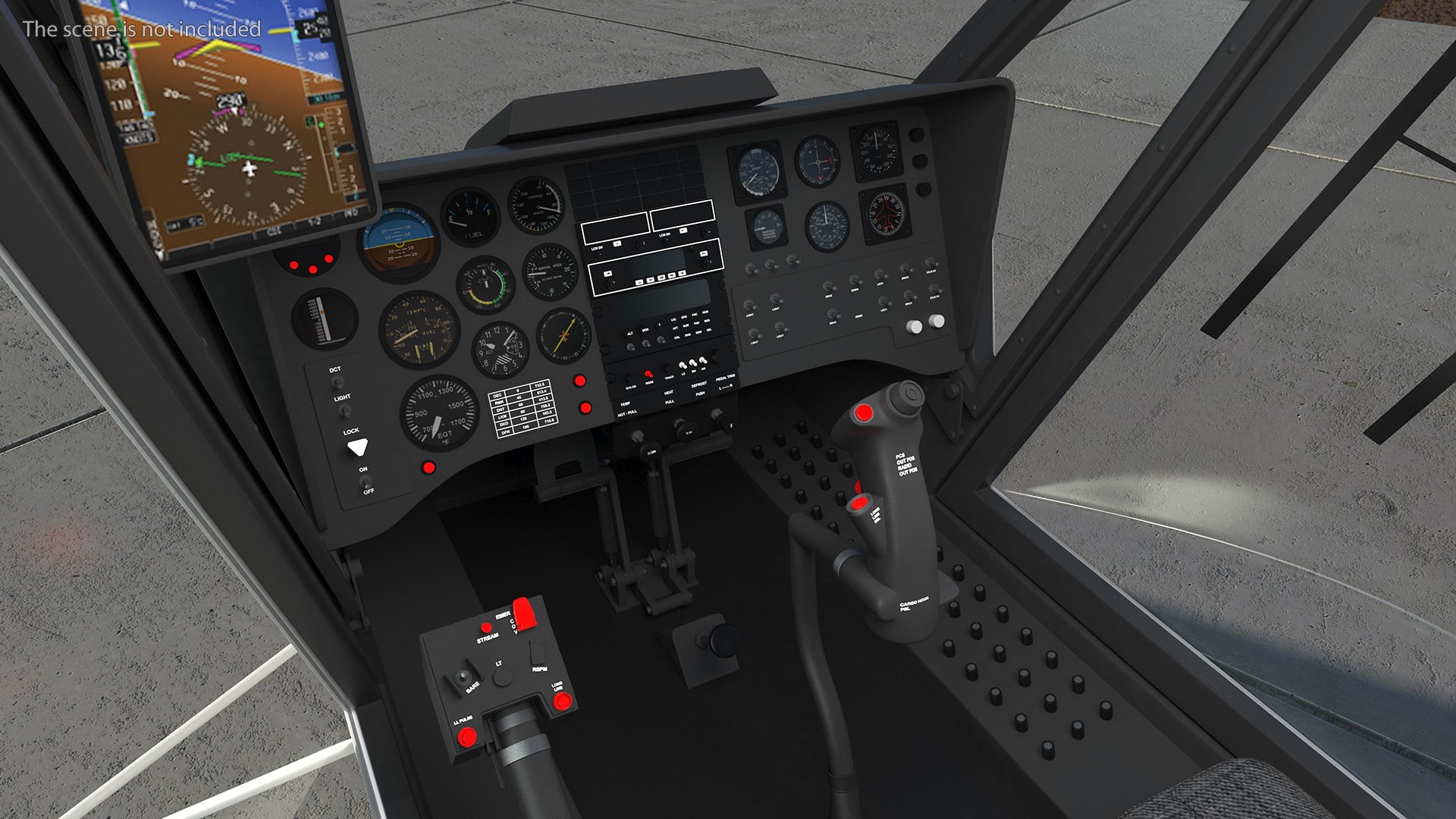 3D Synchropter Helicopter Cockpit - TurboSquid 1808183
