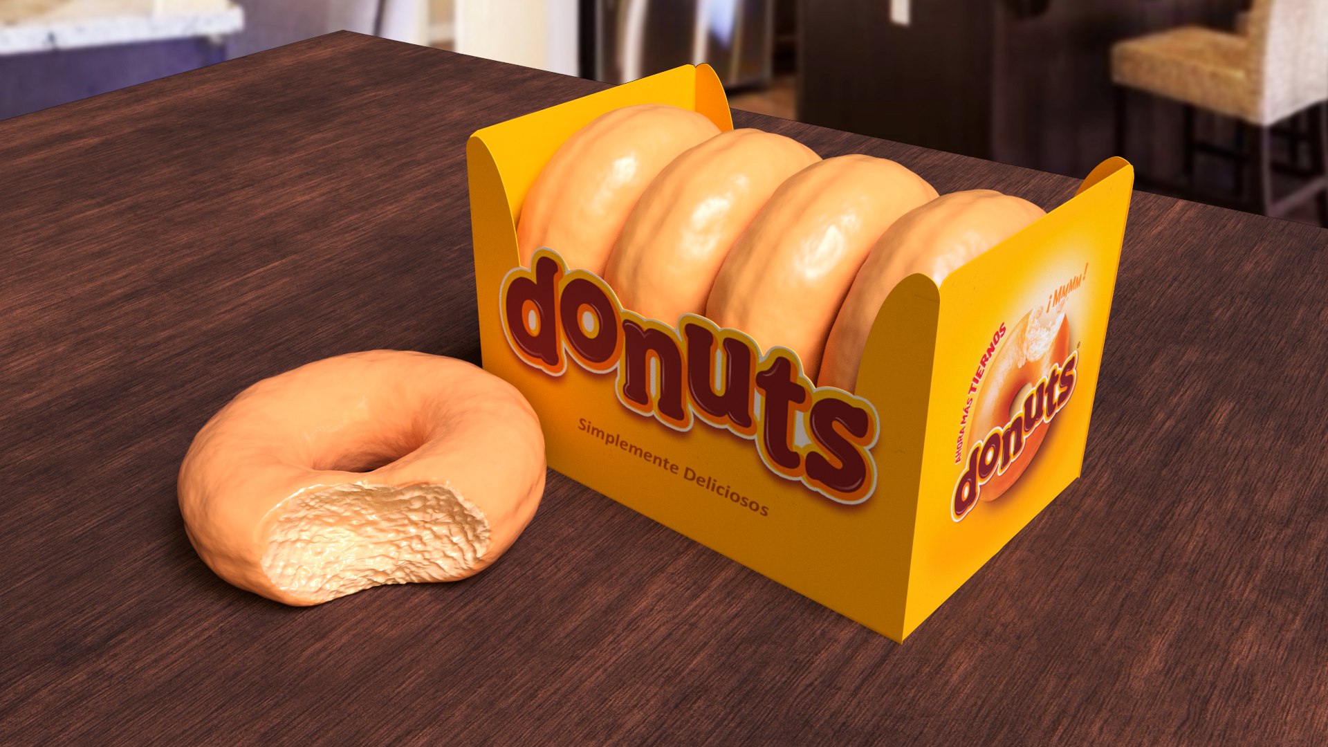 3D Model Donuts Box - TurboSquid 2231141