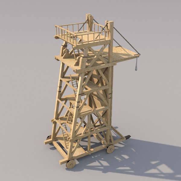 3d model medieval siegetower