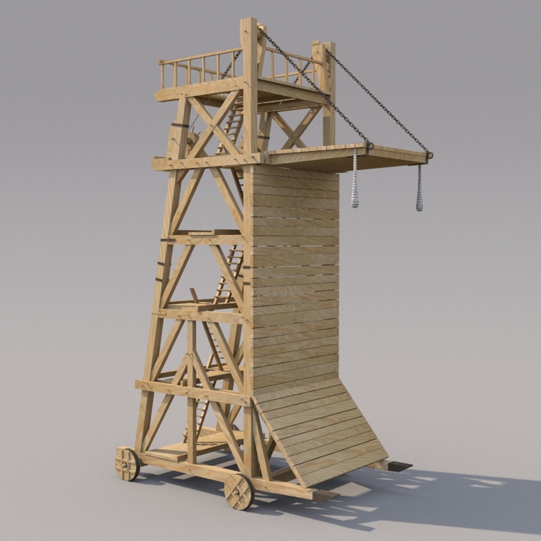 3d model medieval siegetower