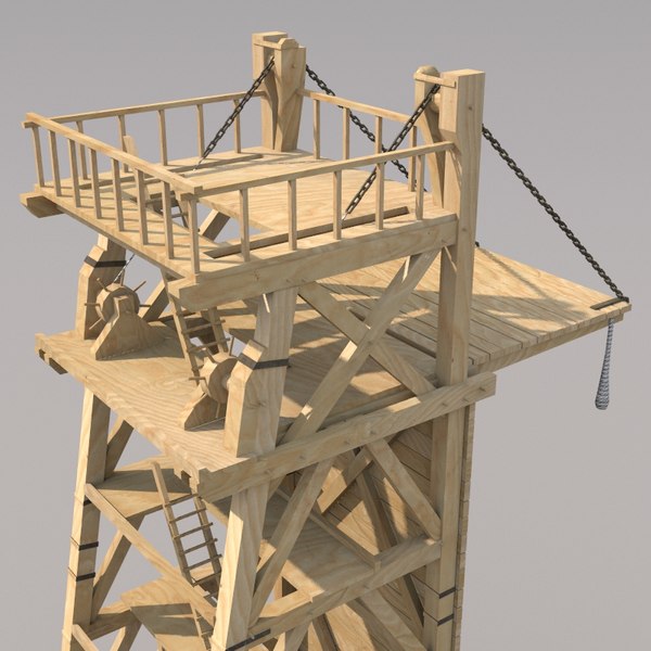 3d model medieval siegetower