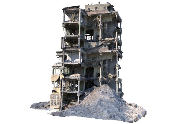 Concrete Rubble Buildings Mega Pack model - TurboSquid 1725879