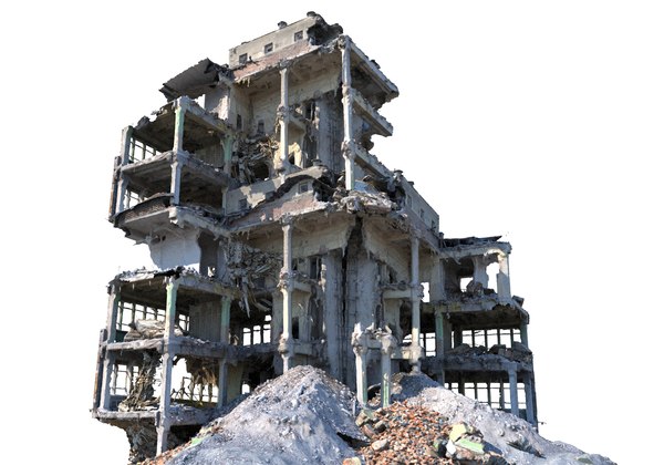 Concrete Rubble Buildings Mega Pack model - TurboSquid 1725879
