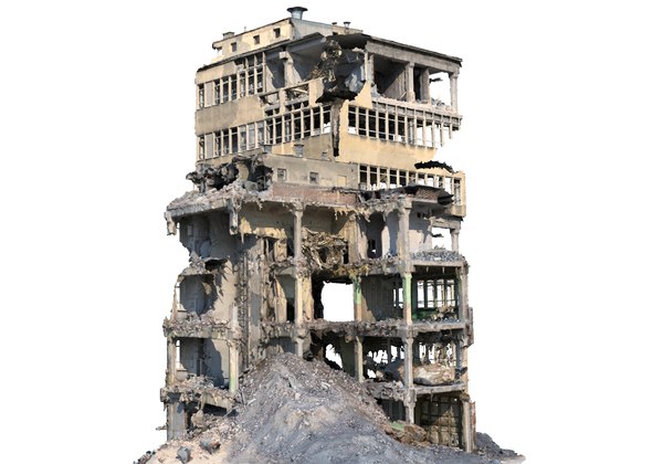 Concrete Rubble Buildings Mega Pack model - TurboSquid 1725879