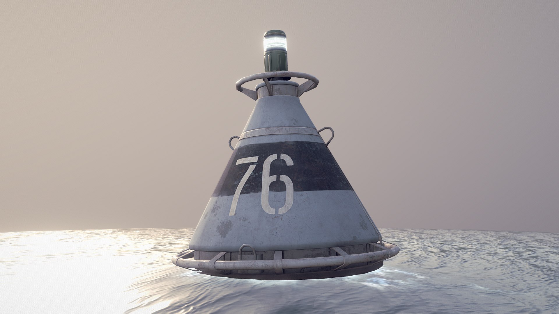 Buoy River RB-4-01 Left Turn Mark 3D Model - TurboSquid 1887512