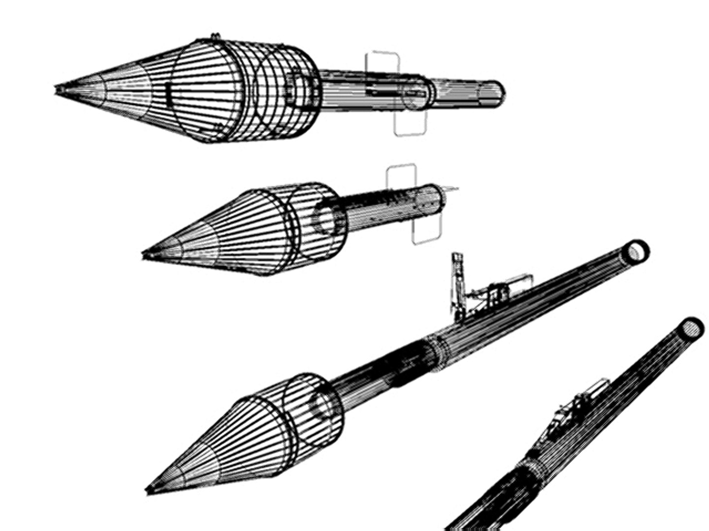 3d Model Wwii German Panzerfaust 150