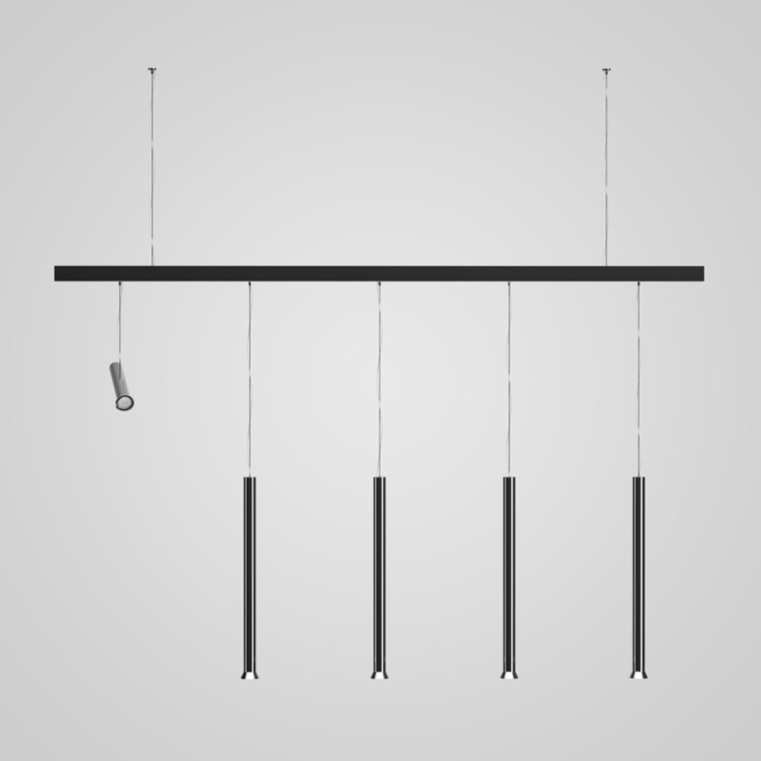 3d hanging halogen lamp set model