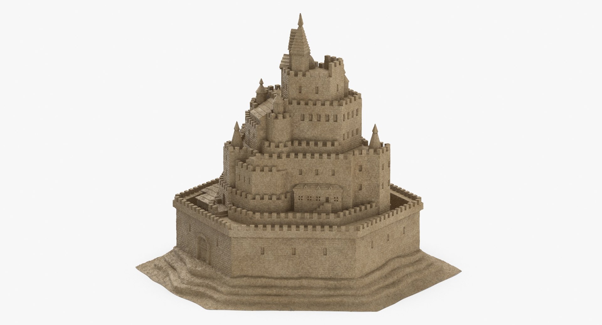 Sand Castle 01 3D Model - TurboSquid 1610618