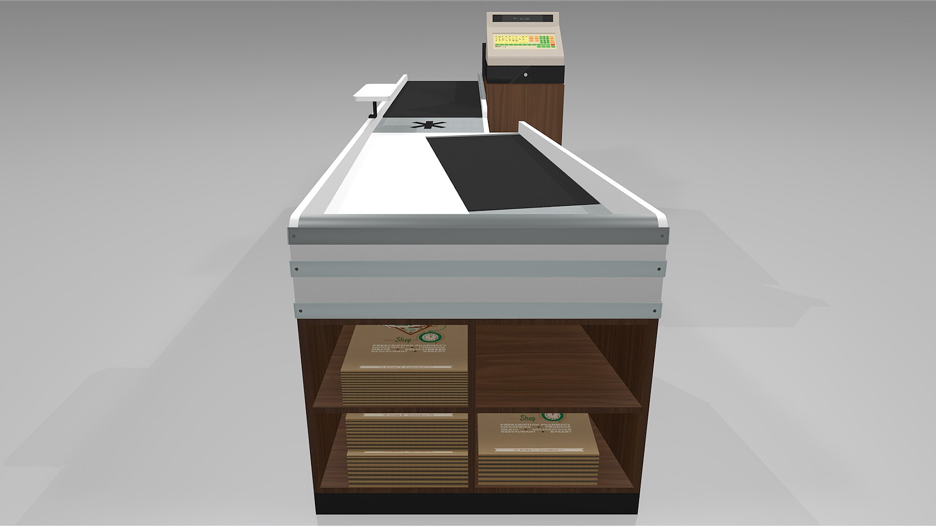 Retro Grocery Store Checkout Lane 3D Model - TurboSquid 2259963