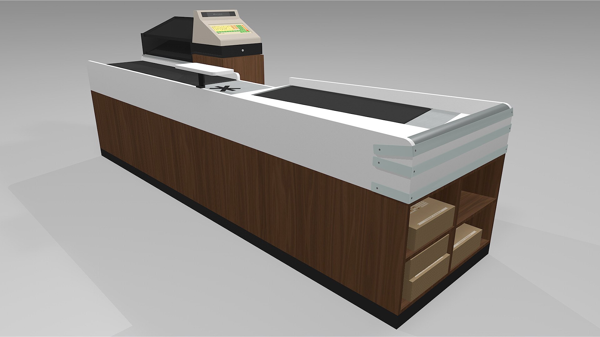 Retro Grocery Store Checkout Lane 3D Model - TurboSquid 2259963