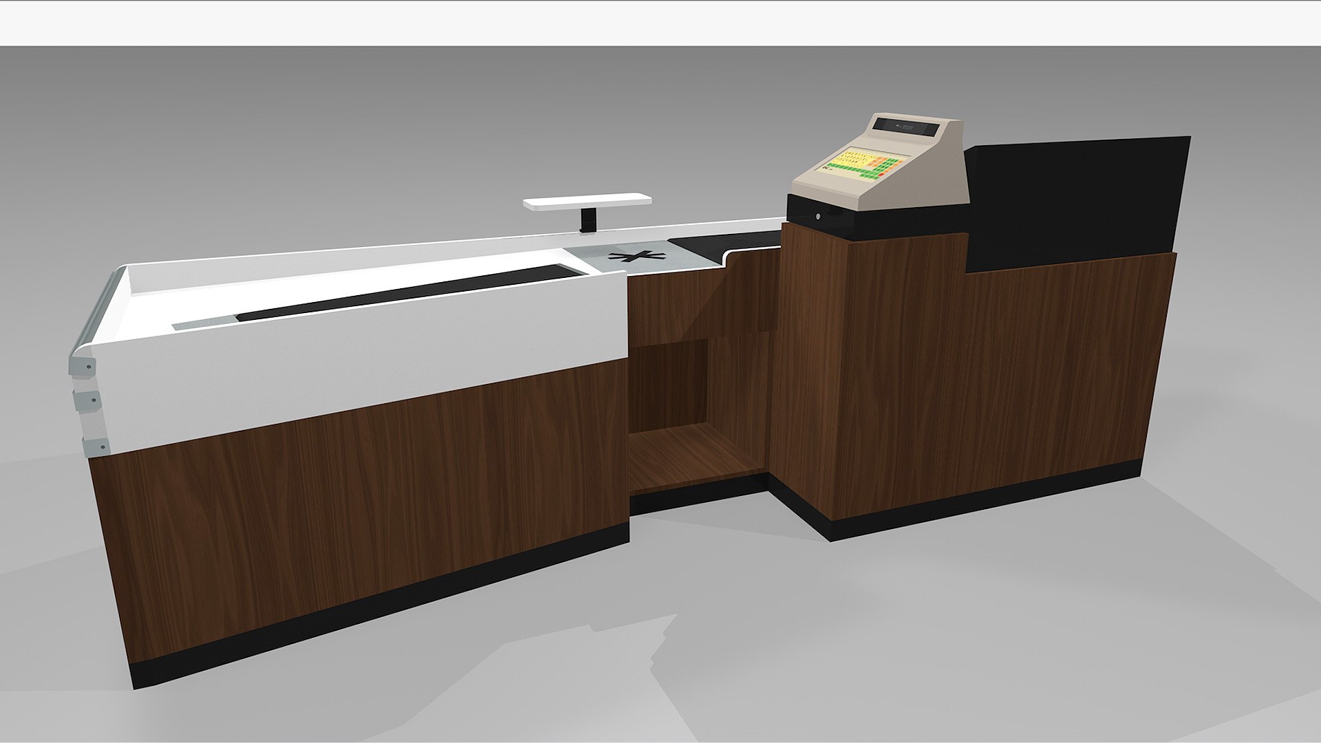 Retro Grocery Store Checkout Lane 3D Model - TurboSquid 2259963