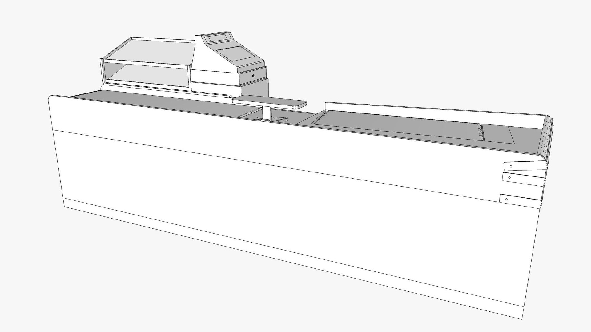Retro Grocery Store Checkout Lane 3D Model - TurboSquid 2259963
