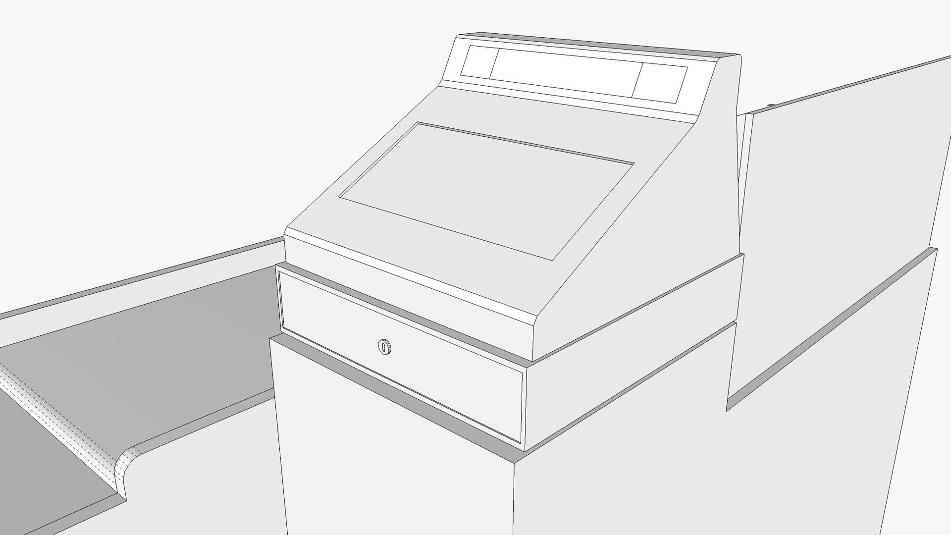 Retro Grocery Store Checkout Lane 3D Model - TurboSquid 2259963