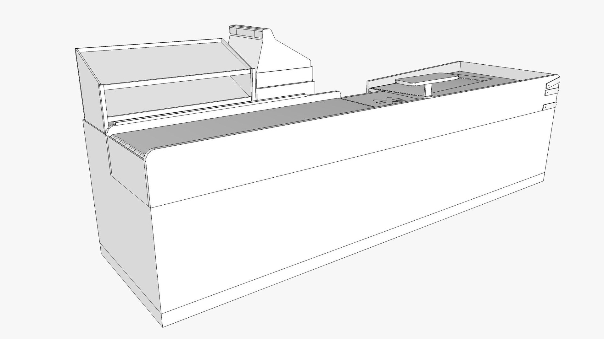 Retro Grocery Store Checkout Lane 3D Model - TurboSquid 2259963