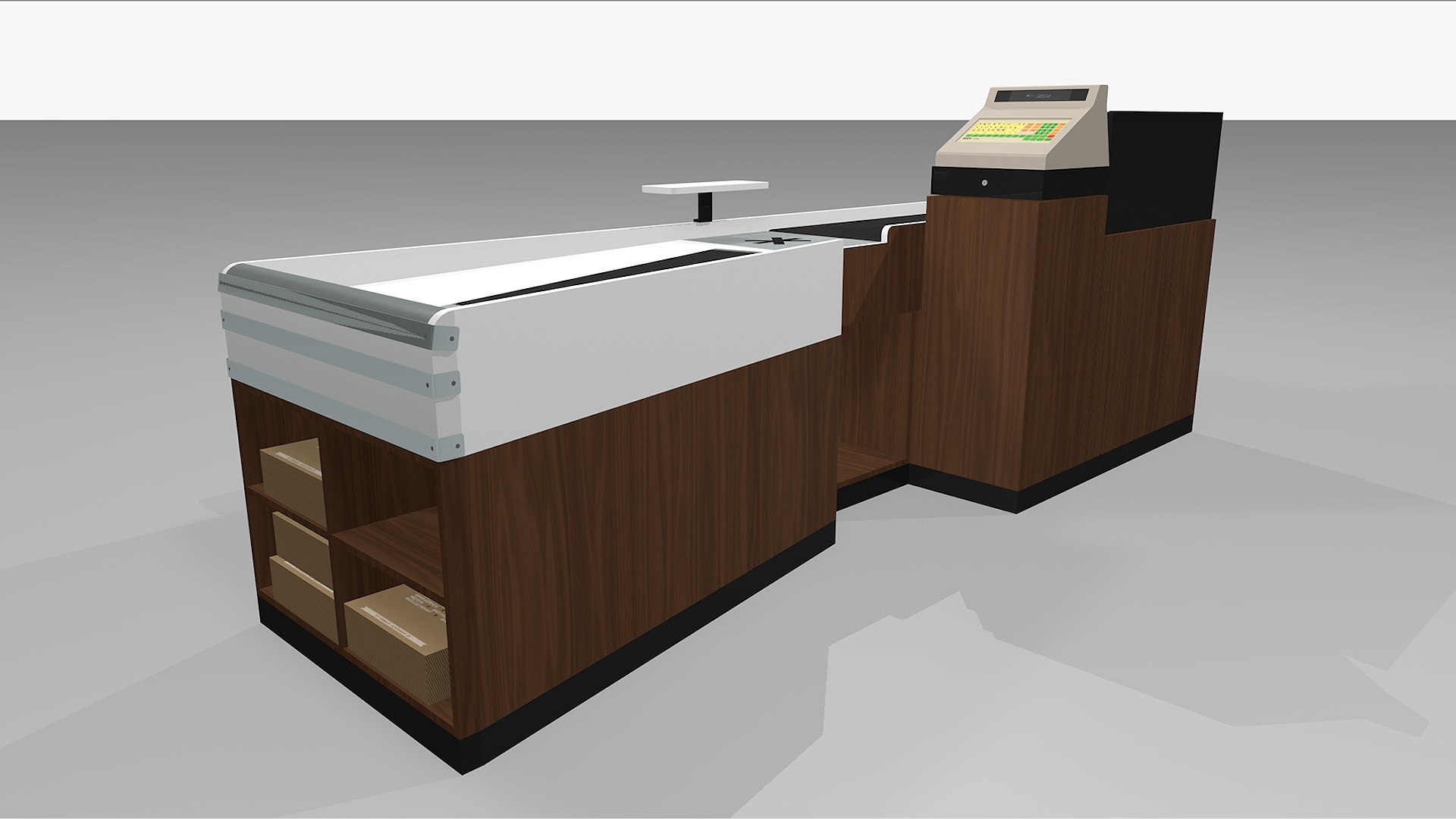 Retro Grocery Store Checkout Lane 3D Model - TurboSquid 2259963