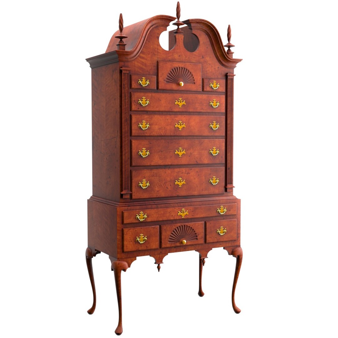3d Model Chippendale Queen Anne