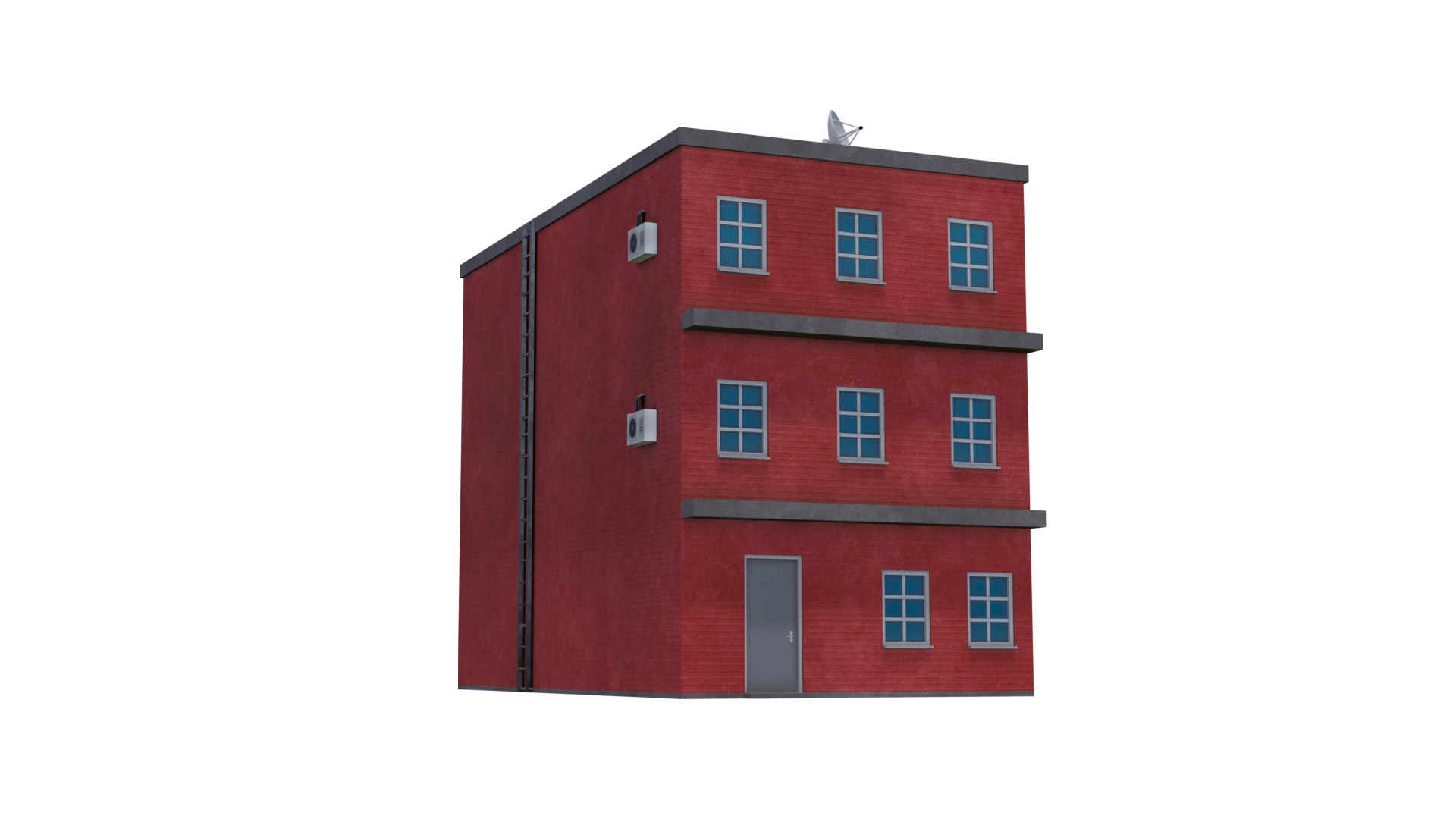 Neighborhood building 3D model - TurboSquid 1873219