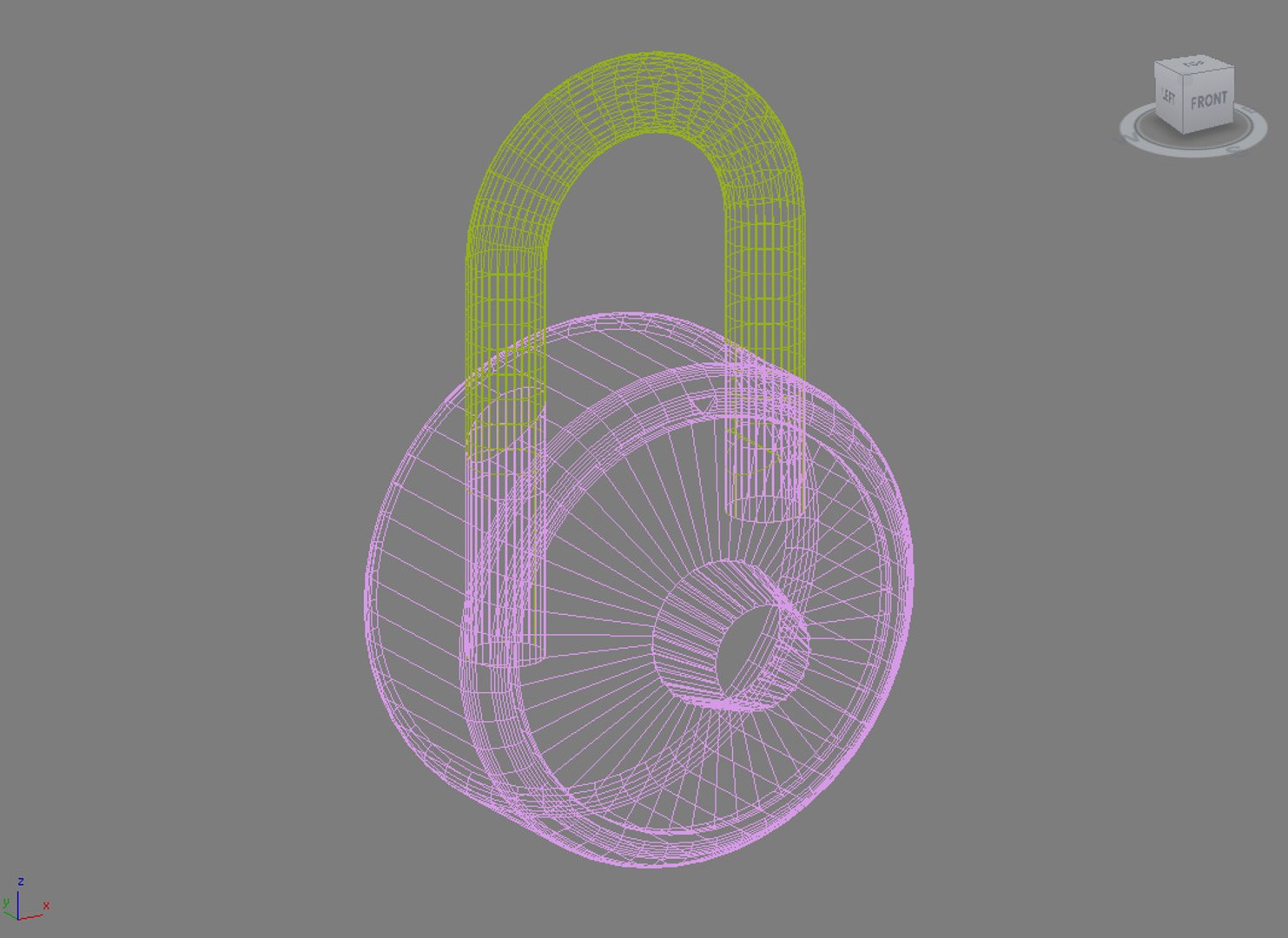 combination padlock 3d model