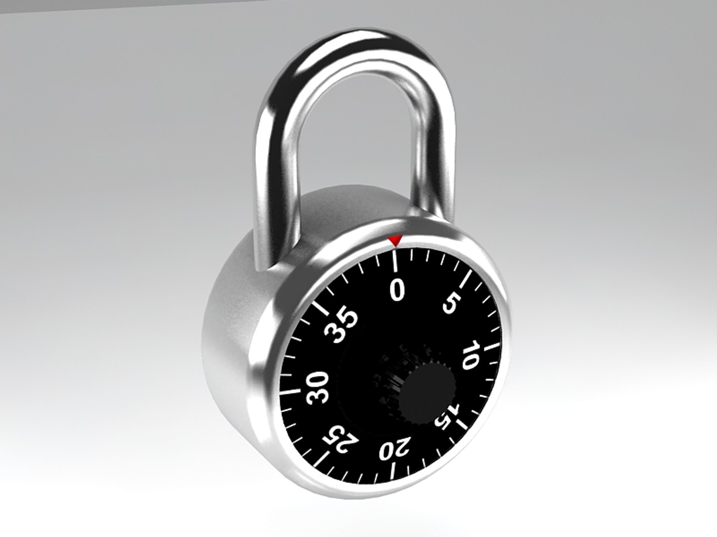 combination padlock 3d model