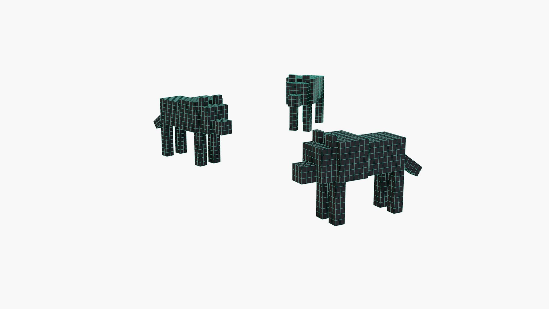 Minecraft Wolf 3D Model - TurboSquid 1842581