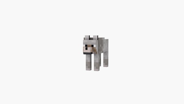 Minecraft Wolf 3D model - TurboSquid 1842581