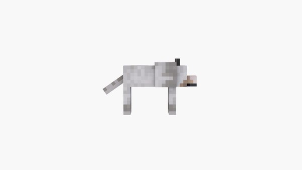 modelo 3d lobo minecraft - TurboSquid 1842581