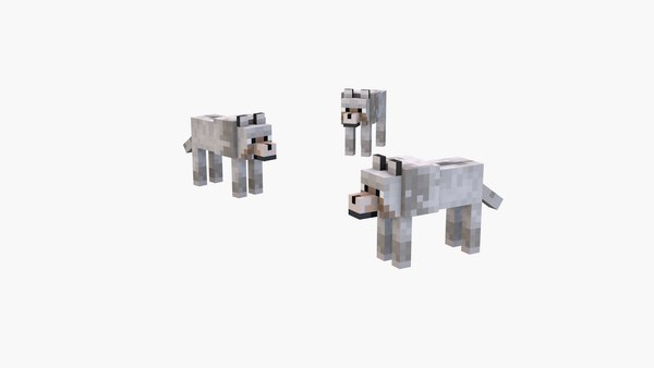 modelo 3d lobo minecraft - TurboSquid 1842581