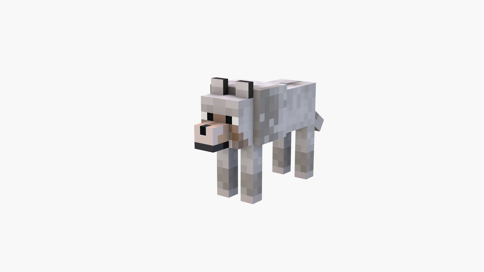 Minecraft Wolf 3D Model - TurboSquid 1842581