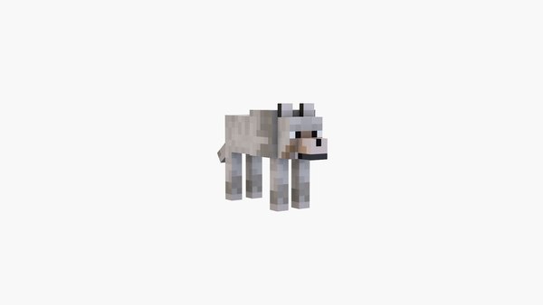 Minecraft Wolf 3D model - TurboSquid 1842581