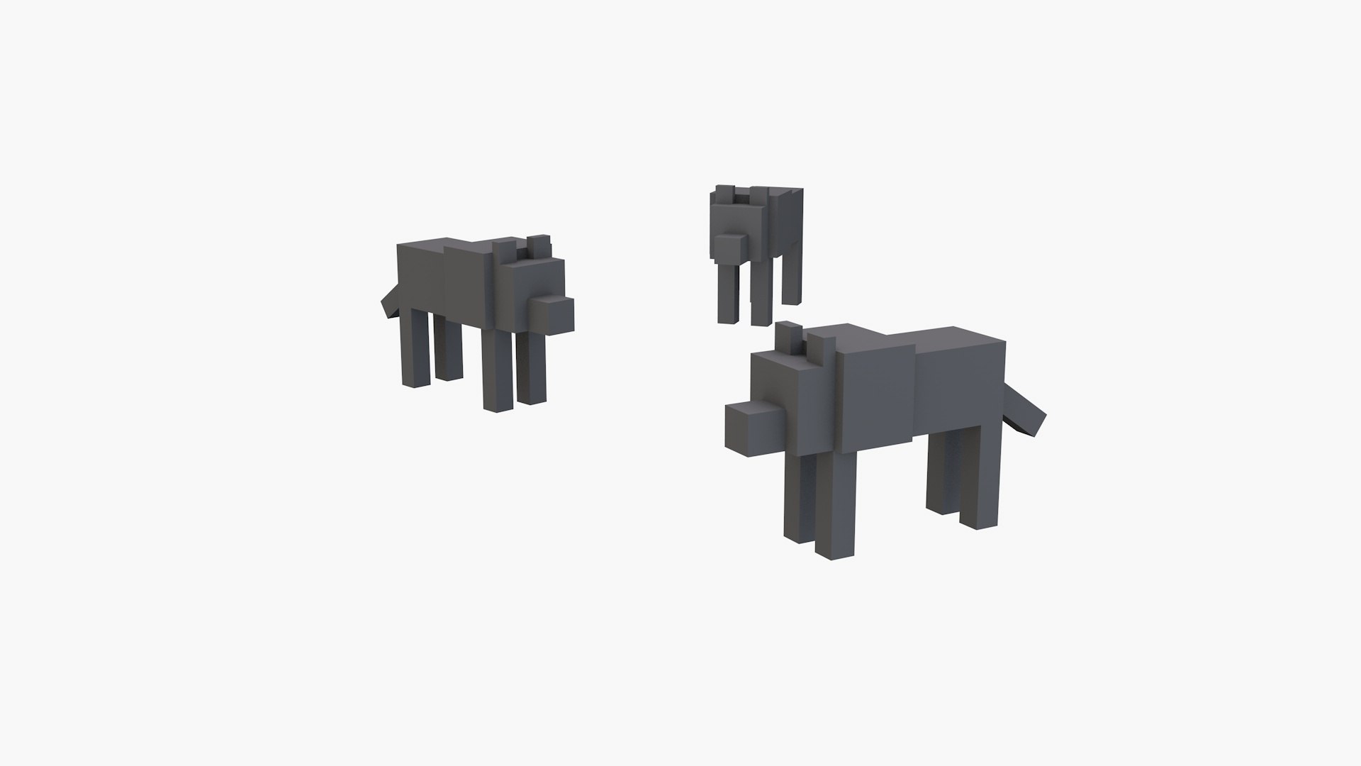 Minecraft Wolf 3D Model - TurboSquid 1842581